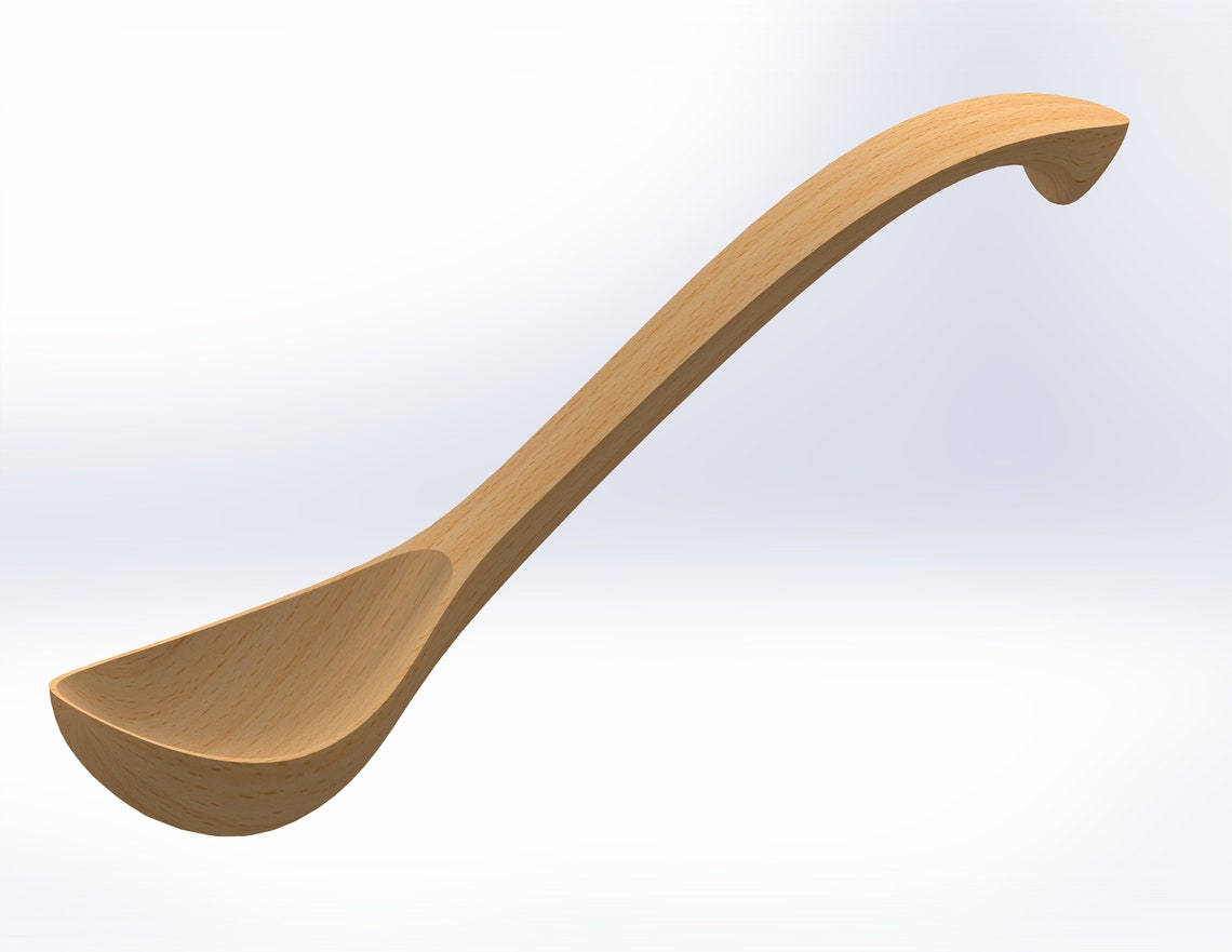 Wooden Spoon Template, Wood Carving Template, File for 3D Print and CNC ...
