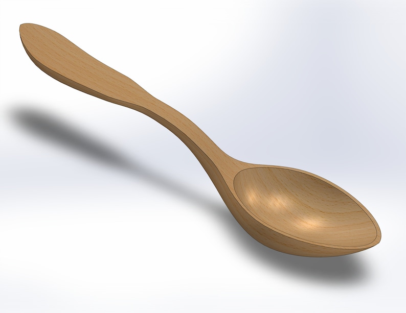 Wooden Spoon Template, Wood Carving Template, File for 3D Print and CNC ...