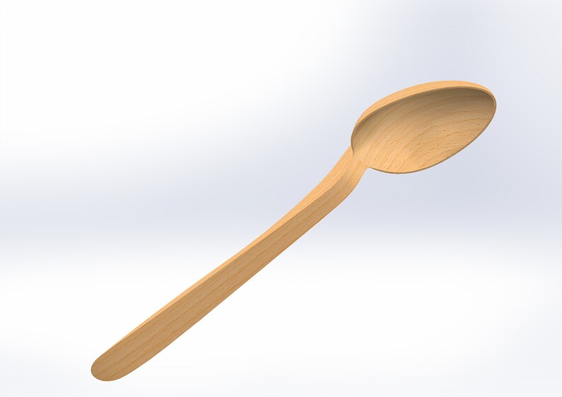 Wooden Spoon Template, Wood Carving Template, File for 3D Print and CNC ...