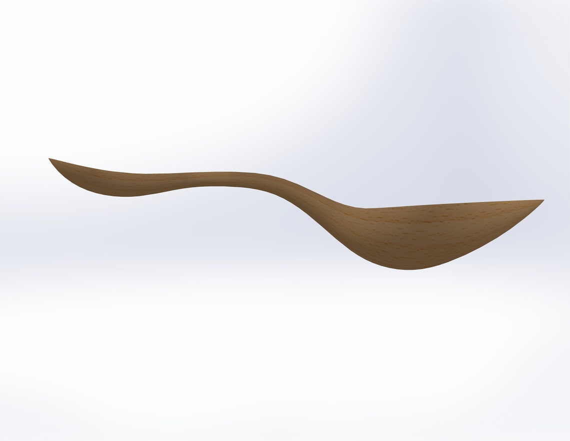 Wooden Spoon Template, Wood Carving Template, File for 3D Print and CNC ...