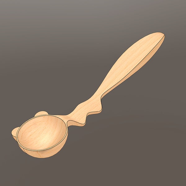 Wooden Spoon Stl File - Etsy