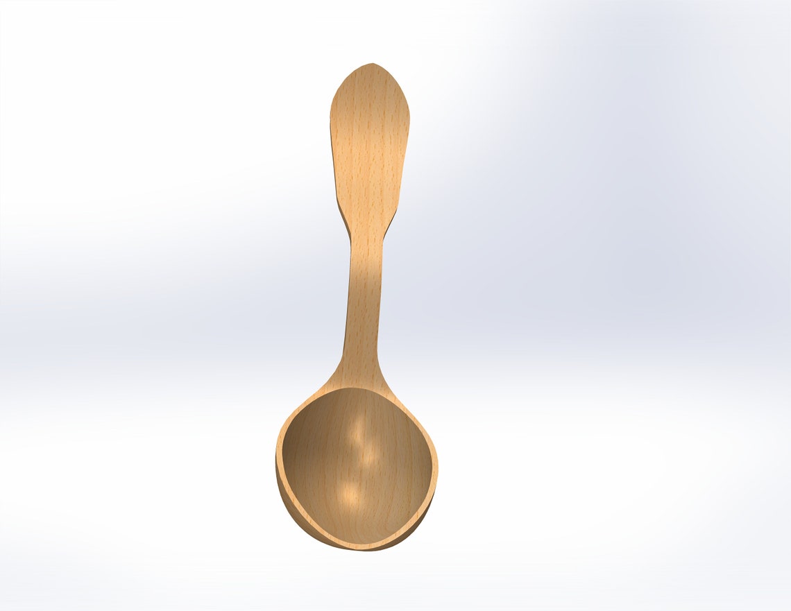 Wooden Spoon Template, Wood Carving Template, File for 3D Print and CNC ...