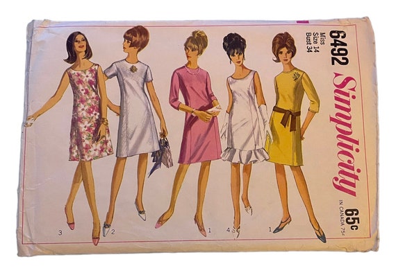 Vintage Sewing Pattern/vintage 1960s Simplicity Sewing Pattern - Etsy