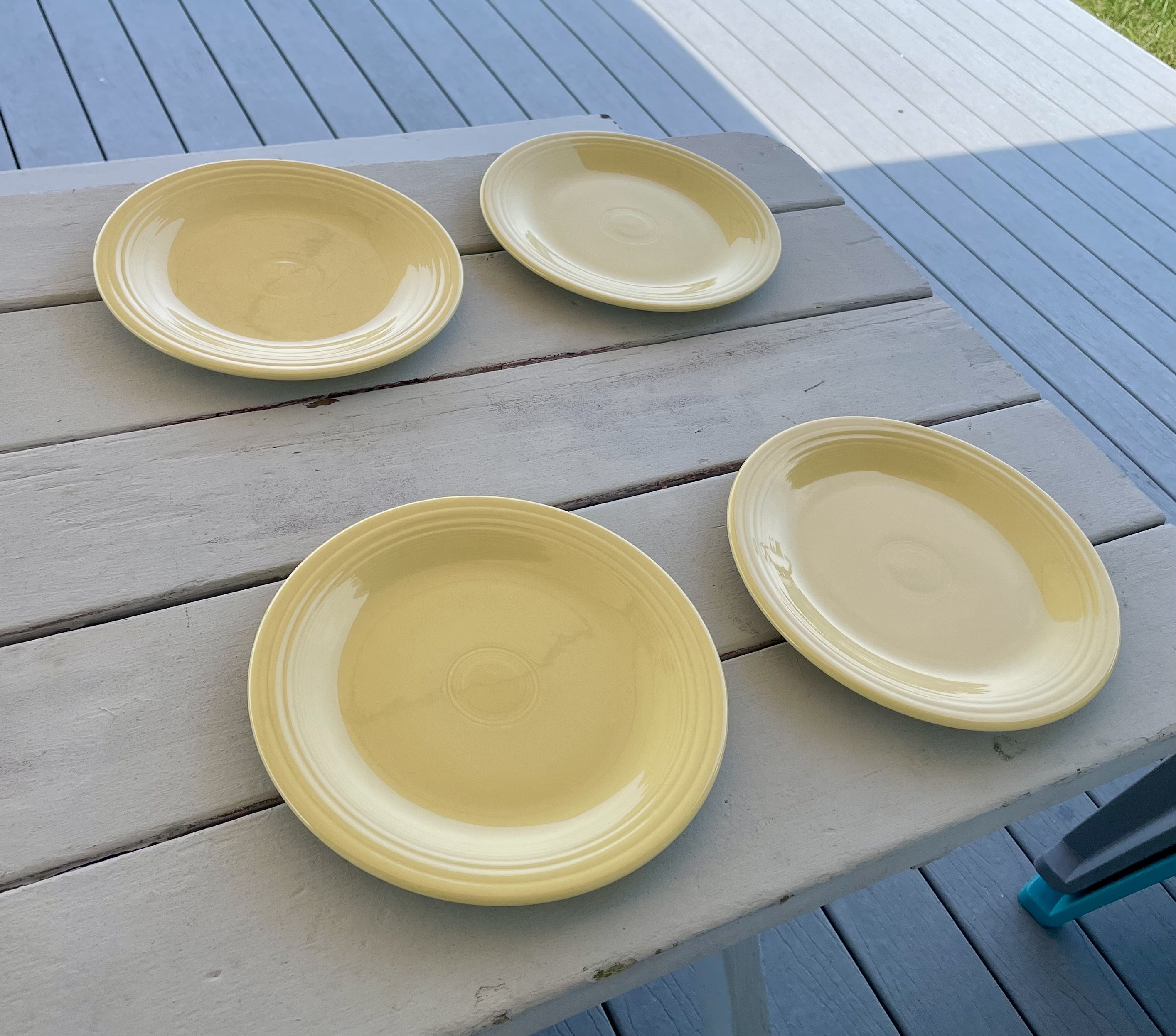 Vintage 1997 2001 Yellow Fiestaware Dinner Plates/fiestaware Large ...