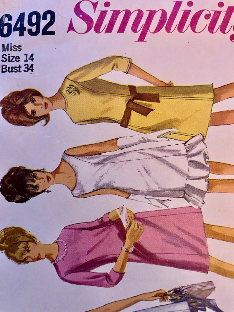 Vintage Sewing Pattern/vintage 1960s Simplicity Sewing Pattern 6492 ...