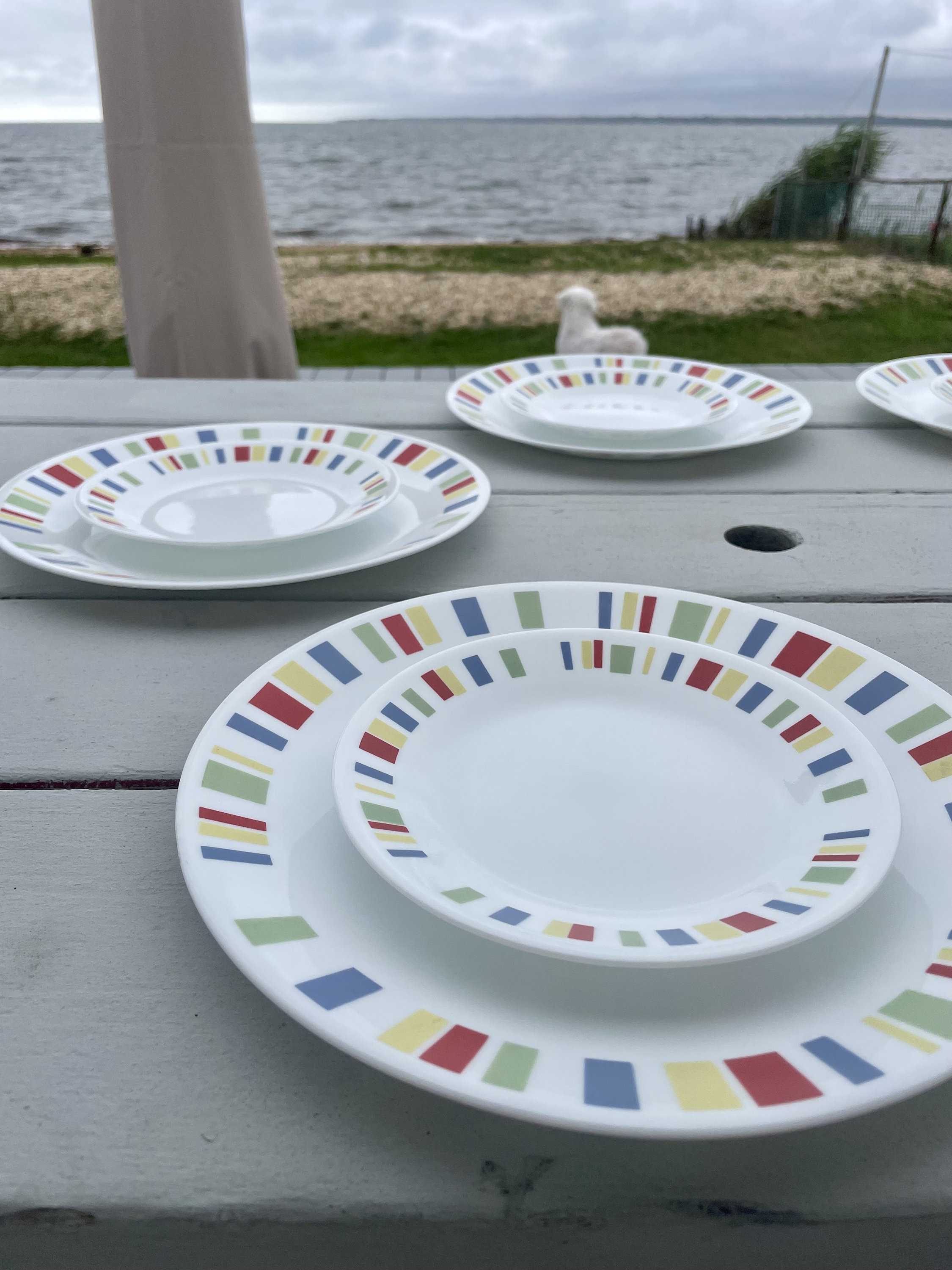 Vintage Corelle Memphis Pattern Dinner Plates and Salad Plates Each ...