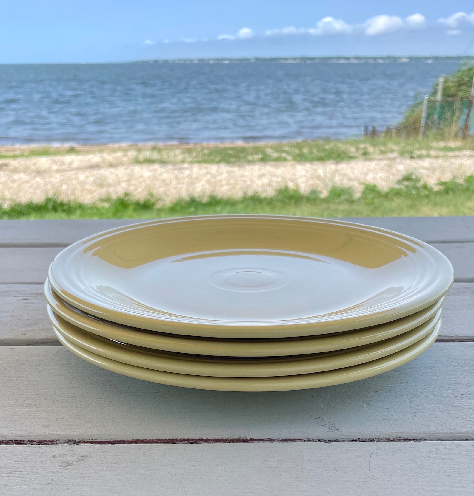 Vintage 1997 2001 Yellow Fiestaware Dinner Plates/fiestaware Large ...