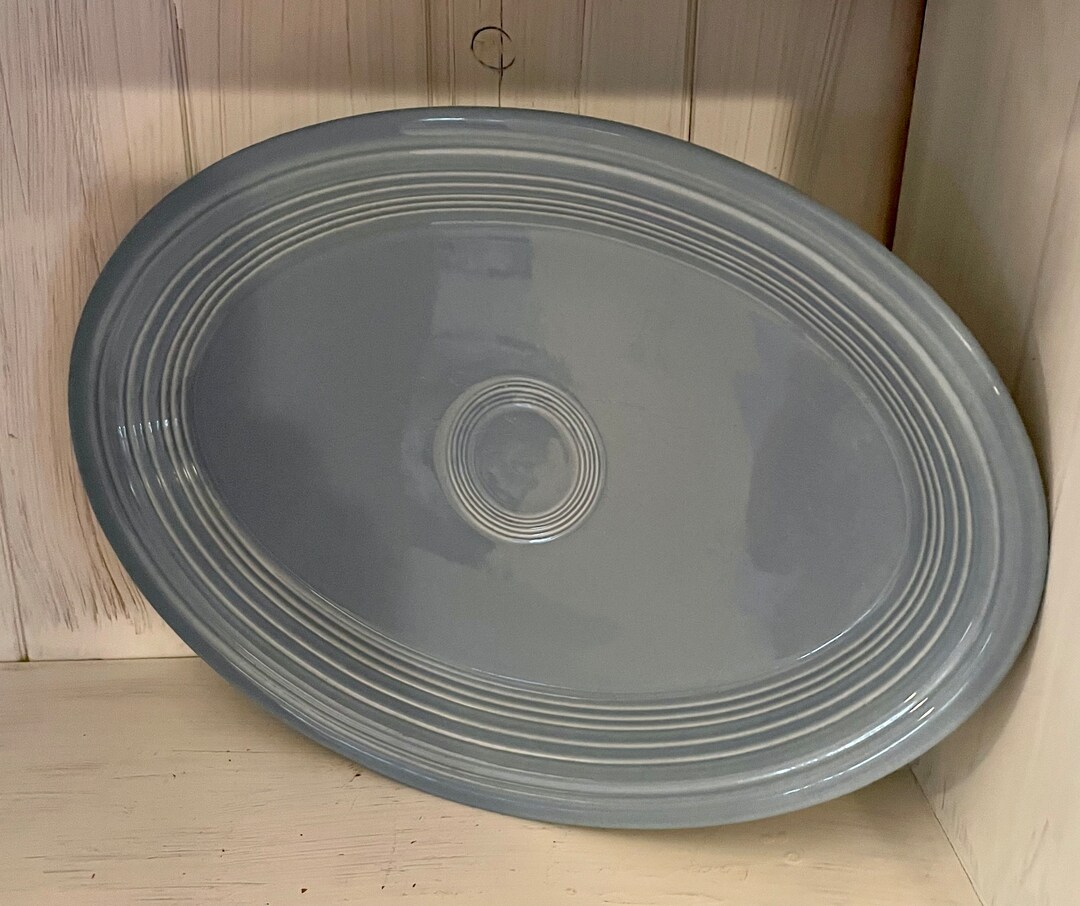 Vintage Fiestaware Large Oval Platter/periwinkle Fiesta Oval Platter - Etsy