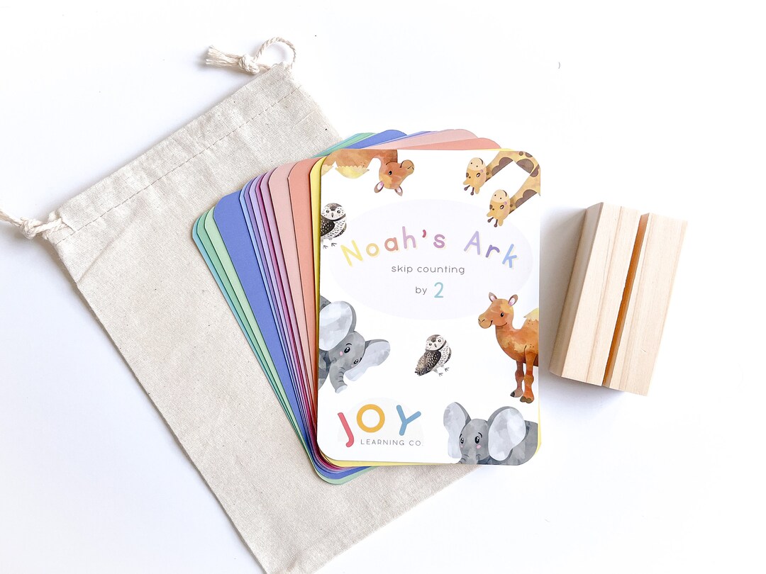 Noah's Ark Skip Counting by 2s Flash Card Set Educational - Etsy Australia