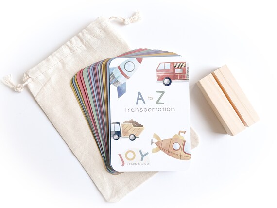 A-Z Transportation Flash Card Set Alphabet Cards Educational - Etsy