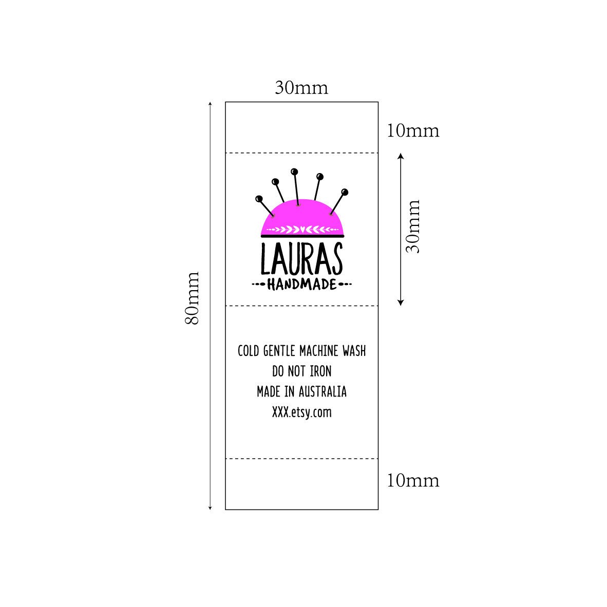 30x80 Mm Cotton With Logo or Text Sewing Accessori Label,tags for ...
