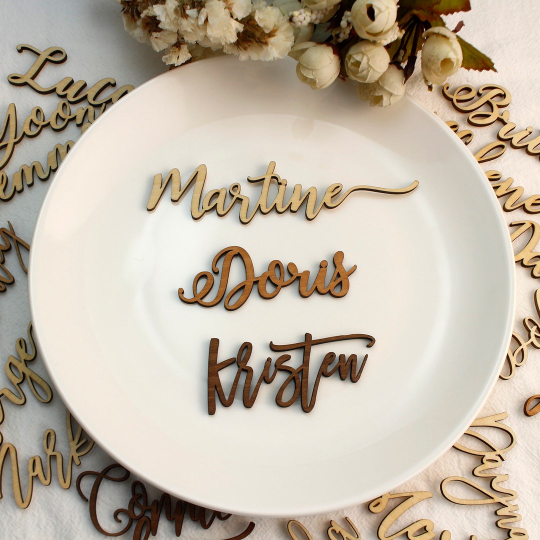 Personalized Wedding Venue Table Cards,laser Cut Names,custom Guest ...