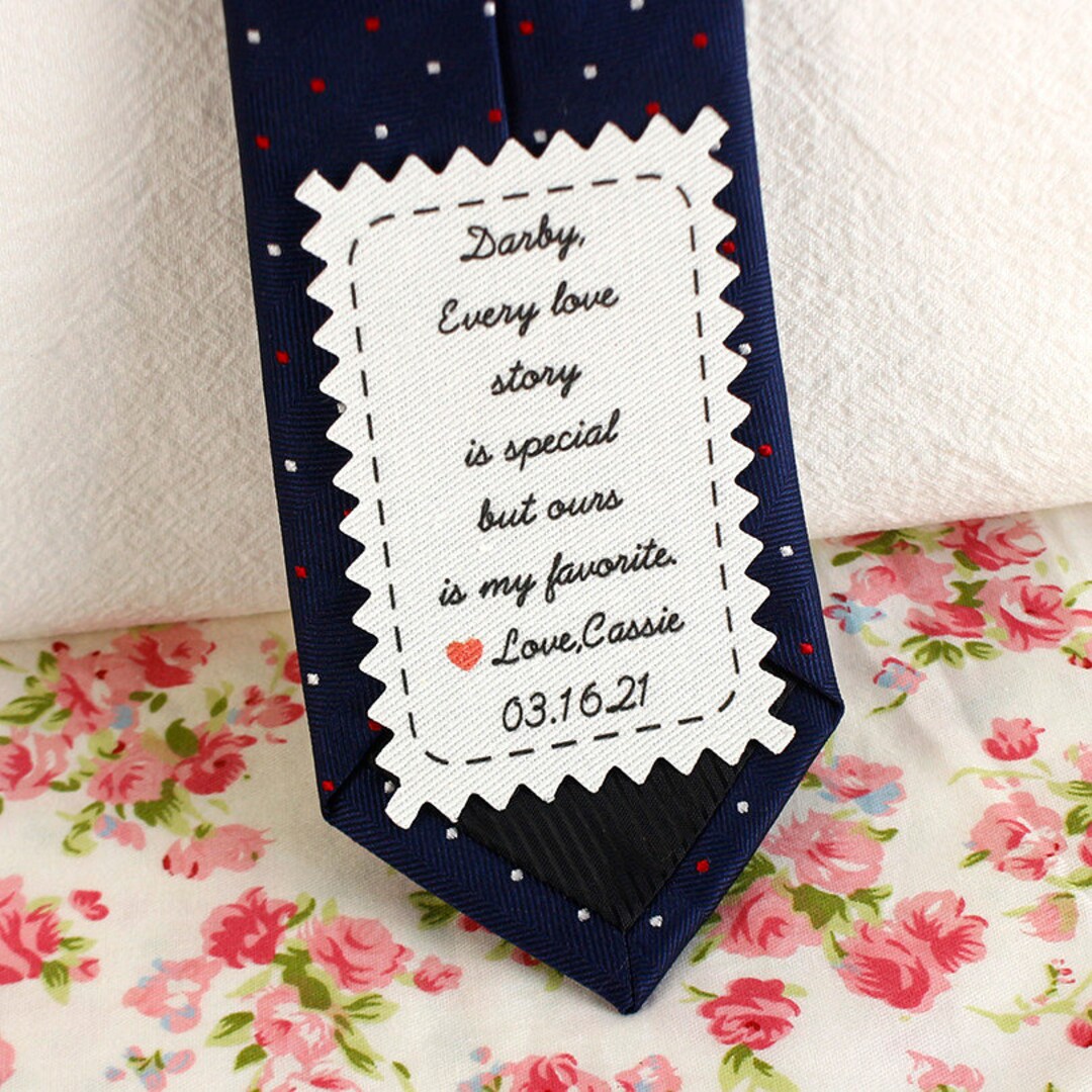 Bride Gift. Iron on Tie Patch. Personalized Tie Patch. Groom Gift ...