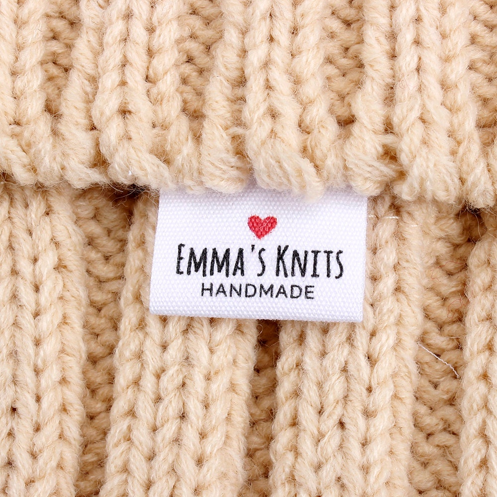 25*50mm Custom Sewing Label, Logo or Text - Fold Tags, Personalized ...