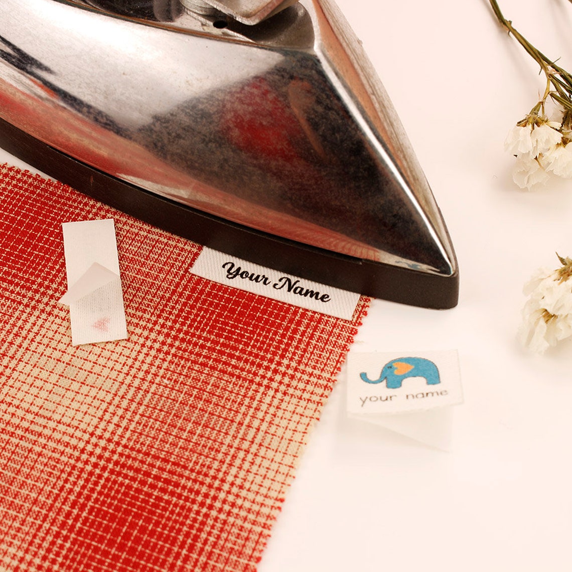 20x50mm Iron on Labelscotton With Logo or Text Sewing - Etsy