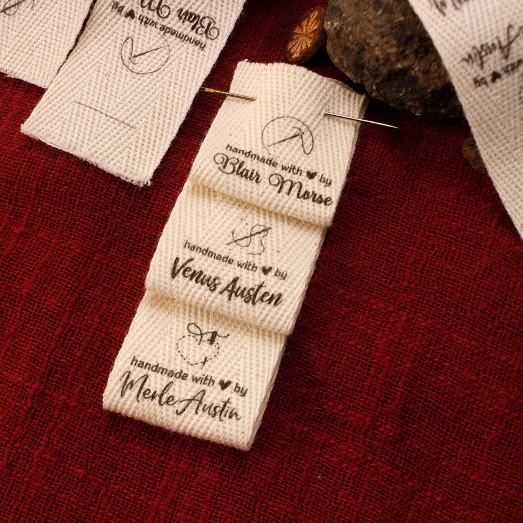 25x60mm,cotton Twill Webbing,flat or Folded Labels,printed Sew-in ...