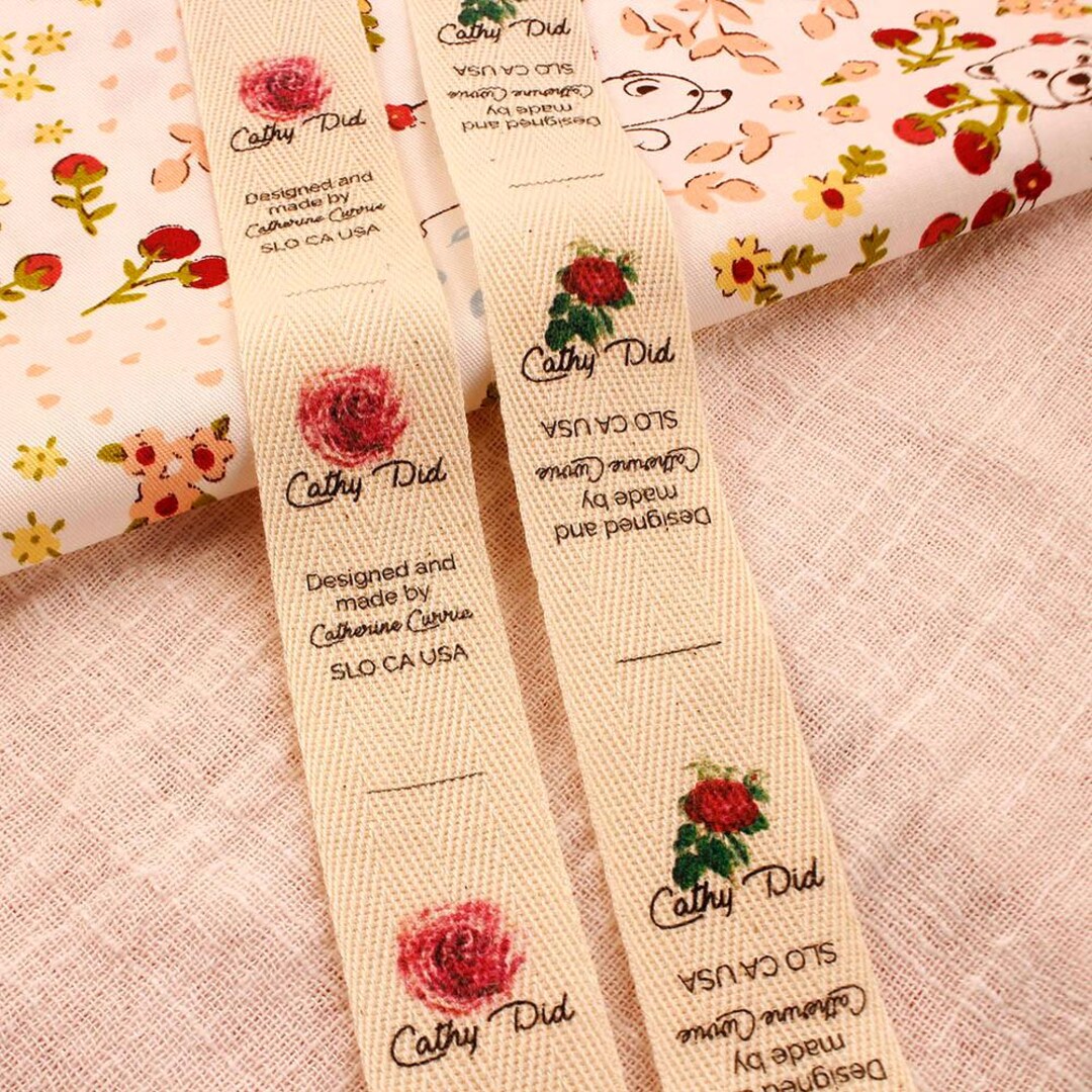 25x70mm,cotton Twill Webbing,flat or Folded Labels,printed Sew-in ...