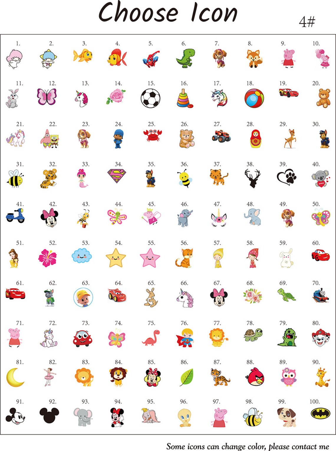 160pcs Custom Ironing Labels, Cartoon Labels, Children's Clothing ...