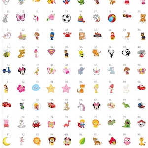 160pcs Custom Ironing Labels, Cartoon Labels, Children's Clothing ...