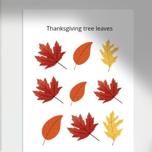 Printable Thankful Tree Leaves (DIGITAL DOWNLOAD), Fall Kids Classroom ...