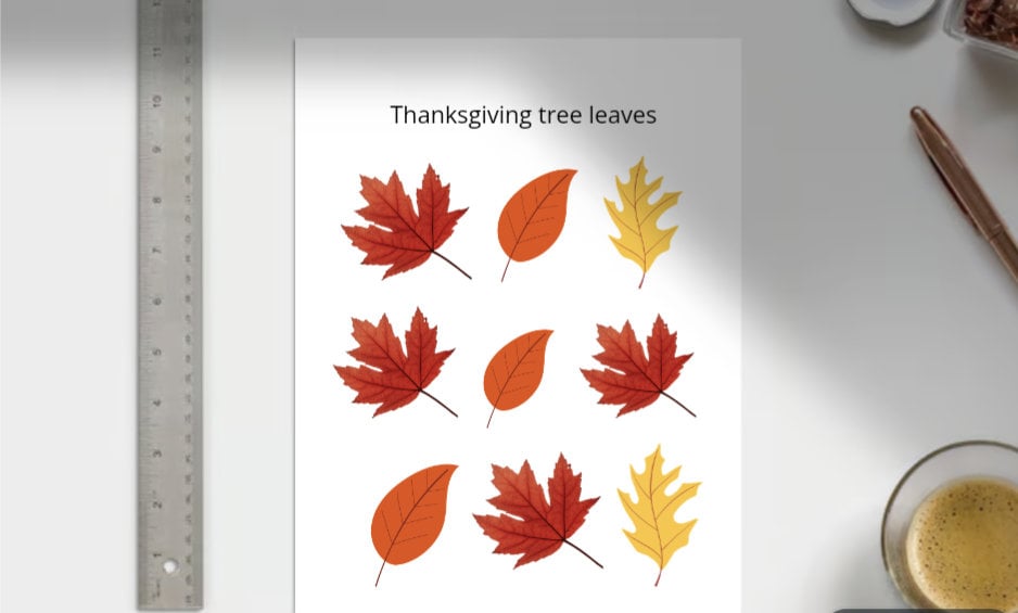 Printable Thankful Tree Leaves (DIGITAL DOWNLOAD), Fall Kids Classroom ...
