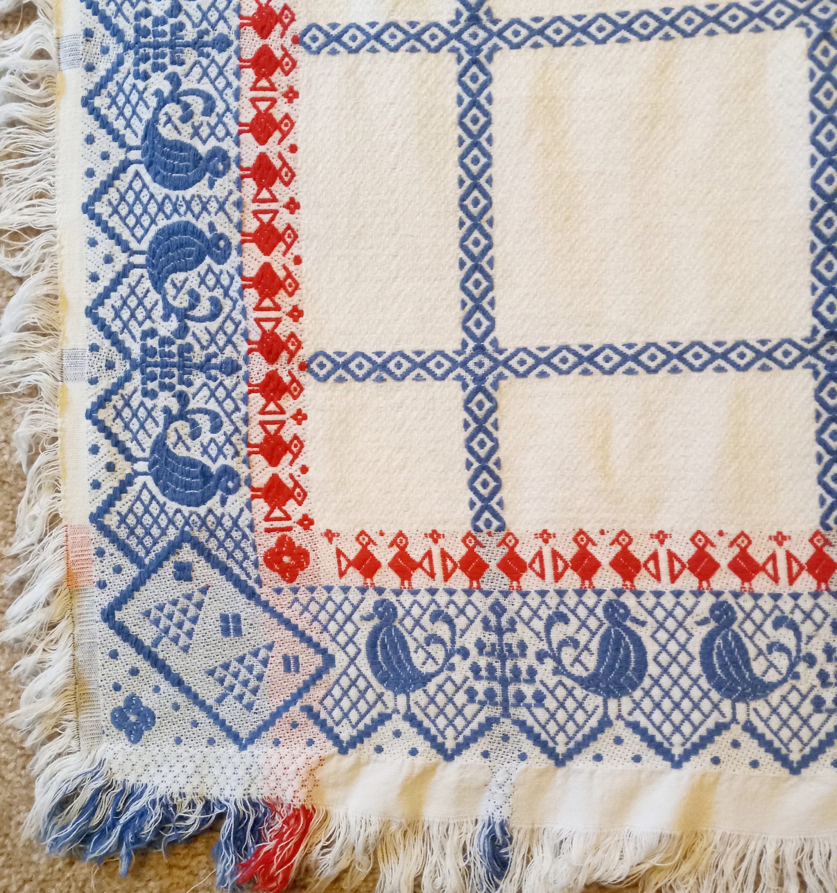 Vintage 1900s Guatemalan Woven Tablecloth 48"x60" - Etsy