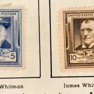 1940 Great Americans Postage Stamp Series - Authors & Poets - Etsy