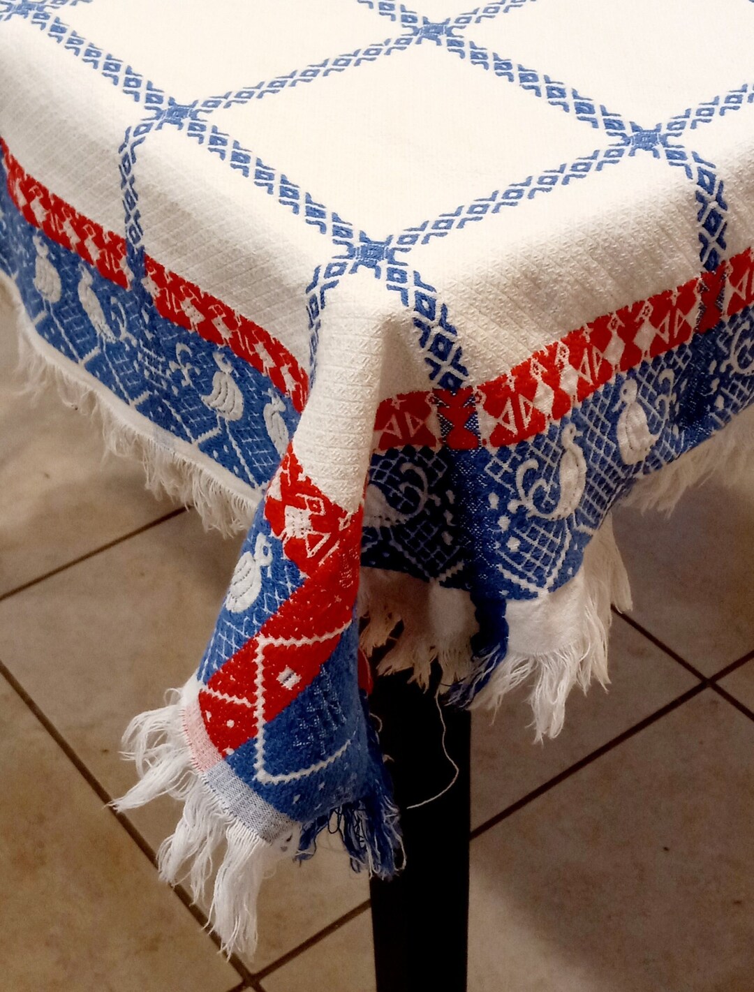 Vintage 1900s Guatemalan Woven Tablecloth 48"x60" - Etsy