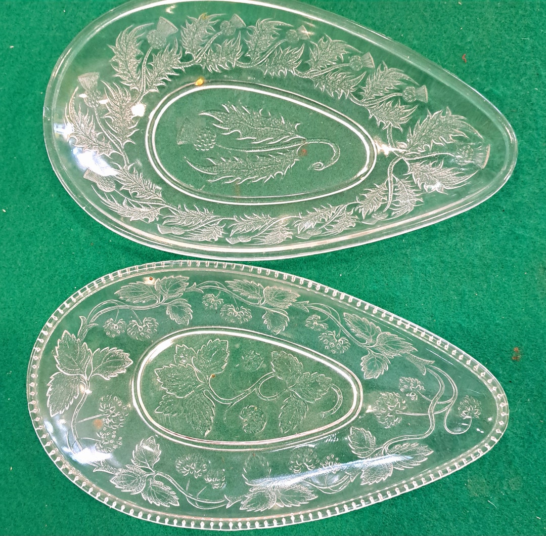 Vintage Pair of Fine Late 19th Century EAPG Oval Condiment Dishes 8.5 ...