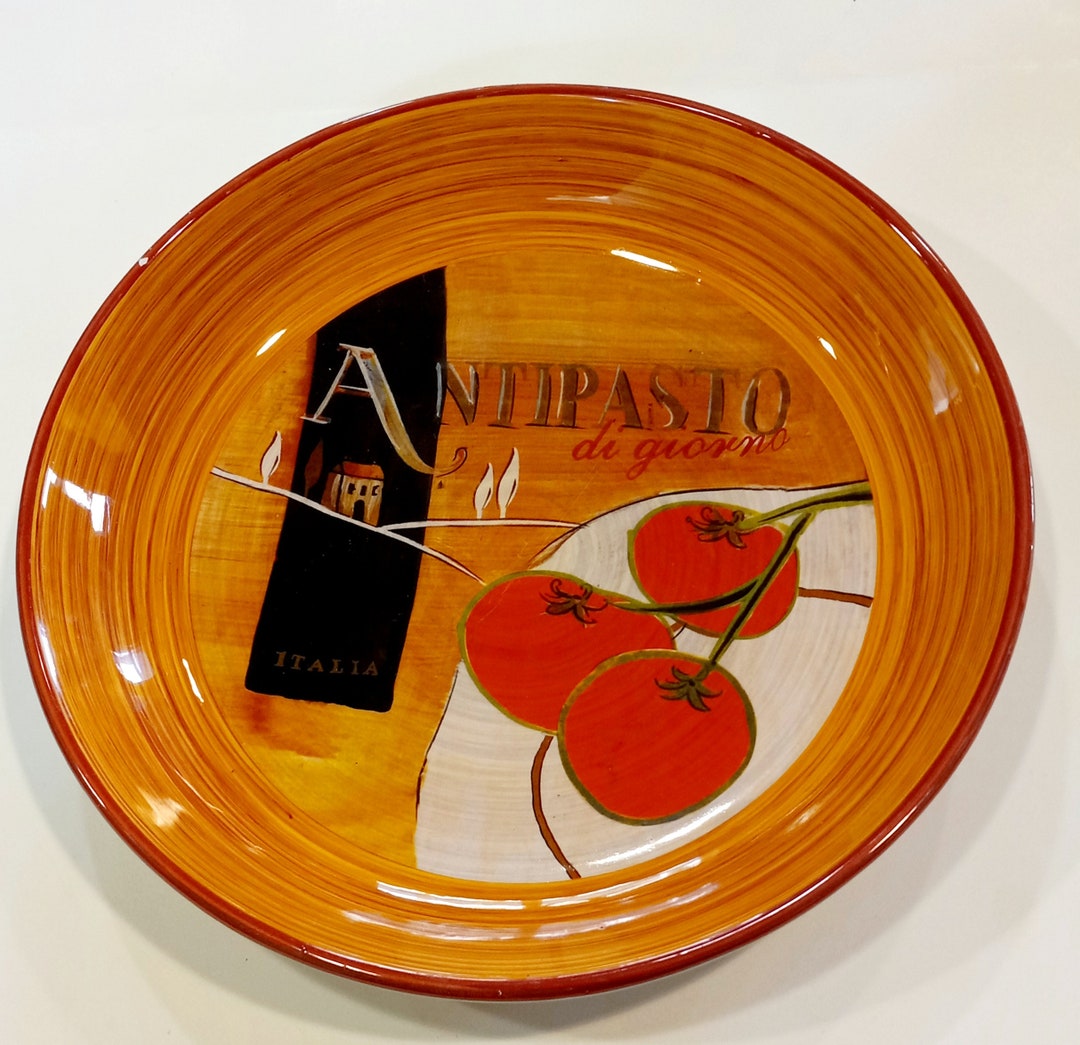 Modern Italian Painted Pasta Bowl 12" - Etsy