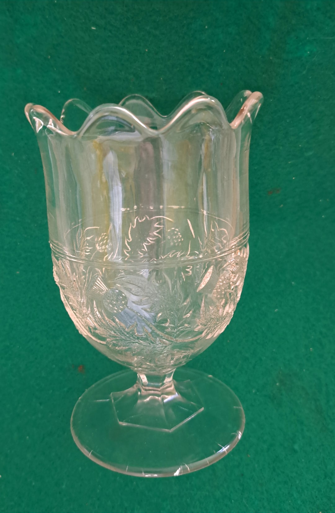 Vintage EAPG Clear Glass Spooner Thistle Pattern 5 1/2" - Etsy