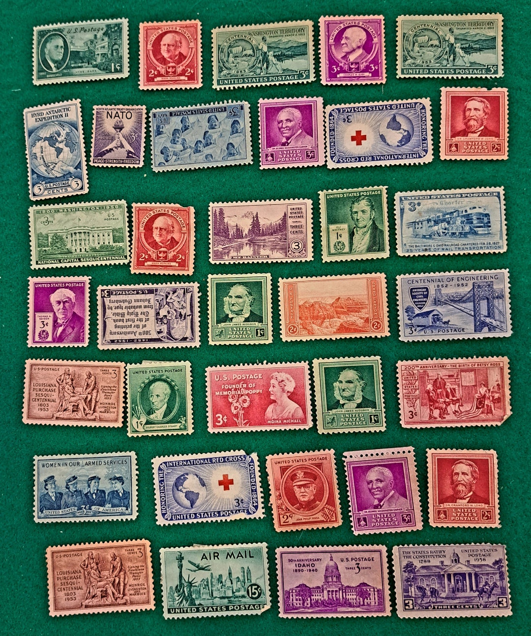 Random Assortment O 35 Vintage Unused Stamps - Etsy