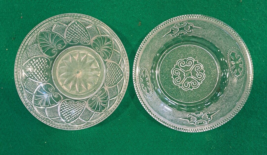 Vintage Pair of Fine EAPG Shallow Bowls Different Patterns 6" - Etsy