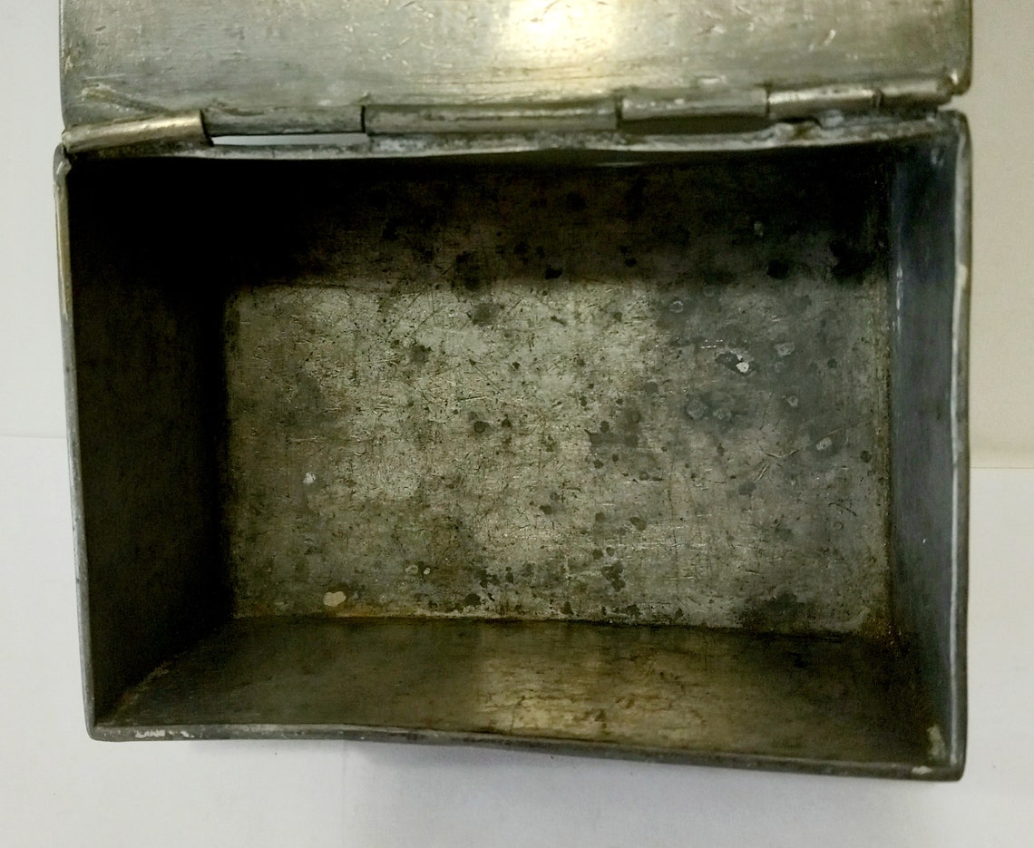 Vintage Pewter Rectangular Box With Hinged Lid 4 3/4", Late 1700s - Etsy