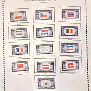 Commemorative Postage Stamp Set Of1 13 WWII Overrun Countries - Etsy