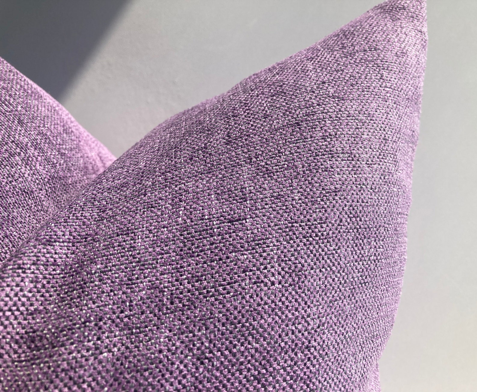 Lavender Purple Linen Pillow Cover, Soft Textured Cushion, Euro Sham - Etsy