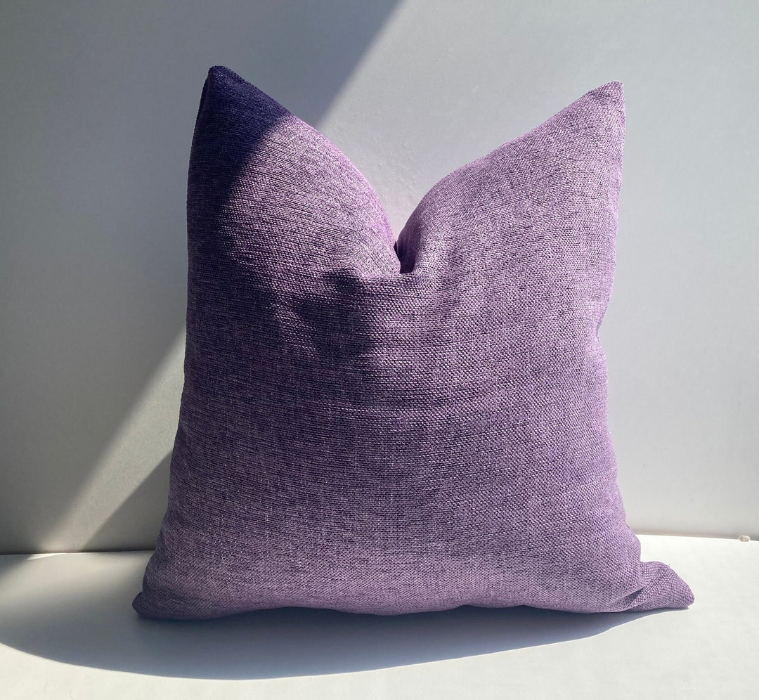 Lavender Purple Linen Pillow Cover, Soft Textured Cushion, Euro Sham - Etsy