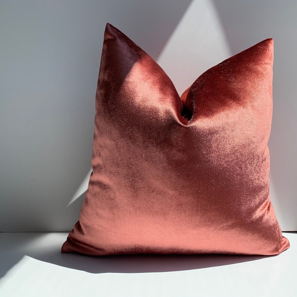 Salmon Velvet Pillow - Etsy