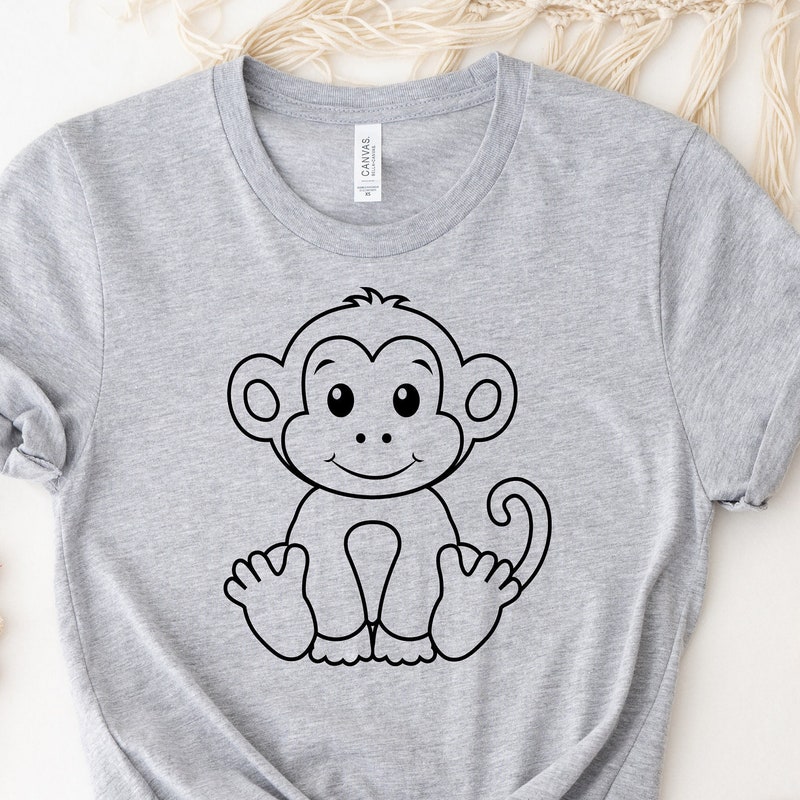 Monkey Tshirt - Etsy