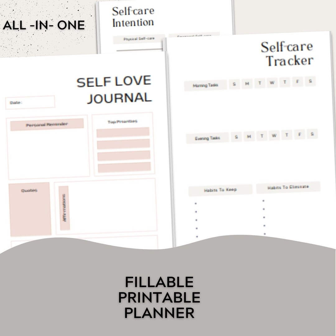 Self Care Planner2022 | Self Care Planner Template | Selfcare Idea ...