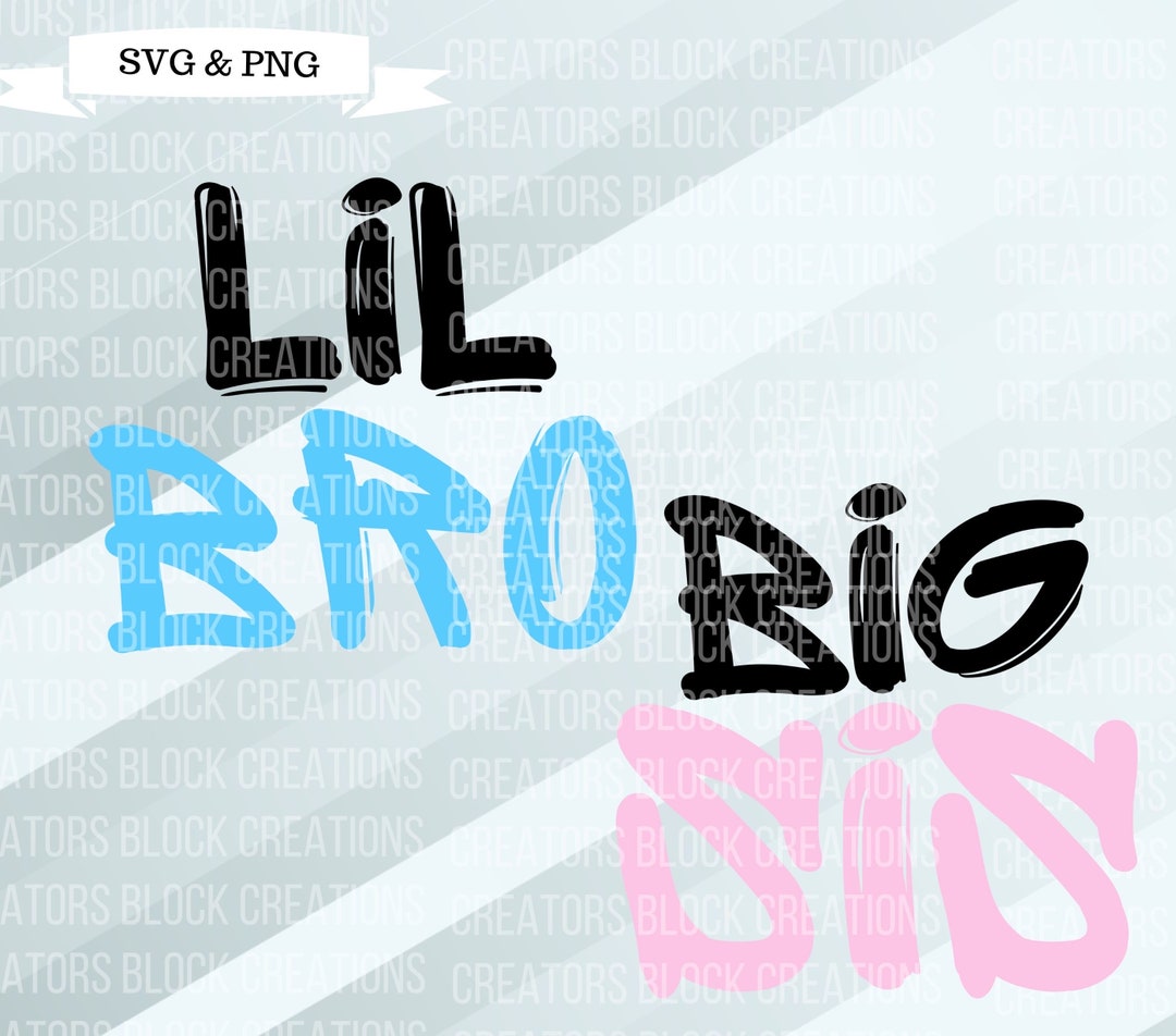 Lil Bro SVG | Big Sis SVG | Sibling Shared Bedroom Print | Big Sister ...