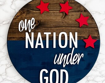 One Nation Under God Sign - Etsy