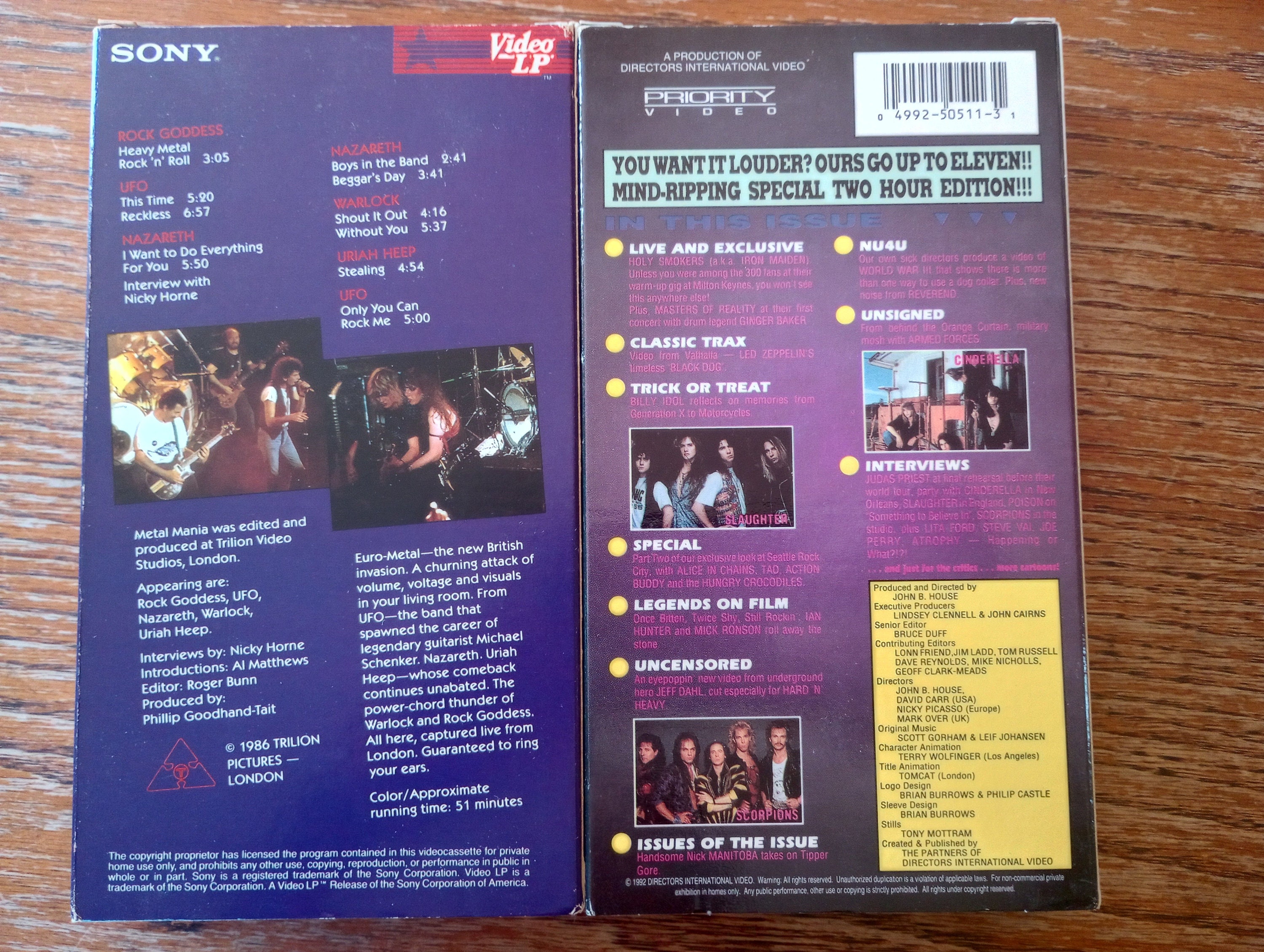 Metal Head VHS Lot 4 Tapes metal Head Magazine, Metal Mania, Hard N ...