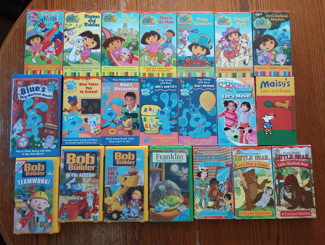 Nick Jr VHS Lot 21 Tapes! - Dora the Explorer, Blue's Clues, Little ...