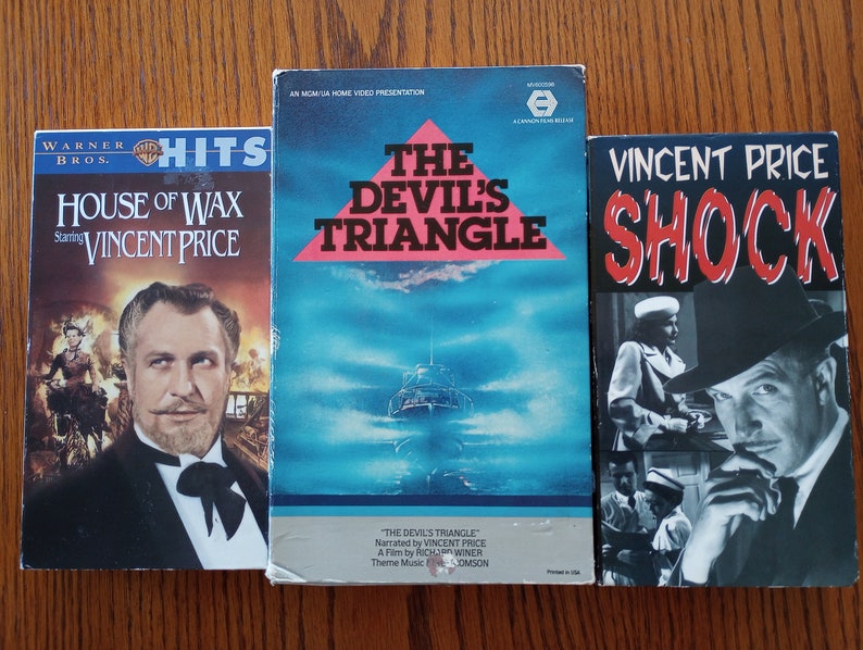 Vincent Price VHS Lot (house of Wax, Shock, the Devil's Triangle) - Etsy