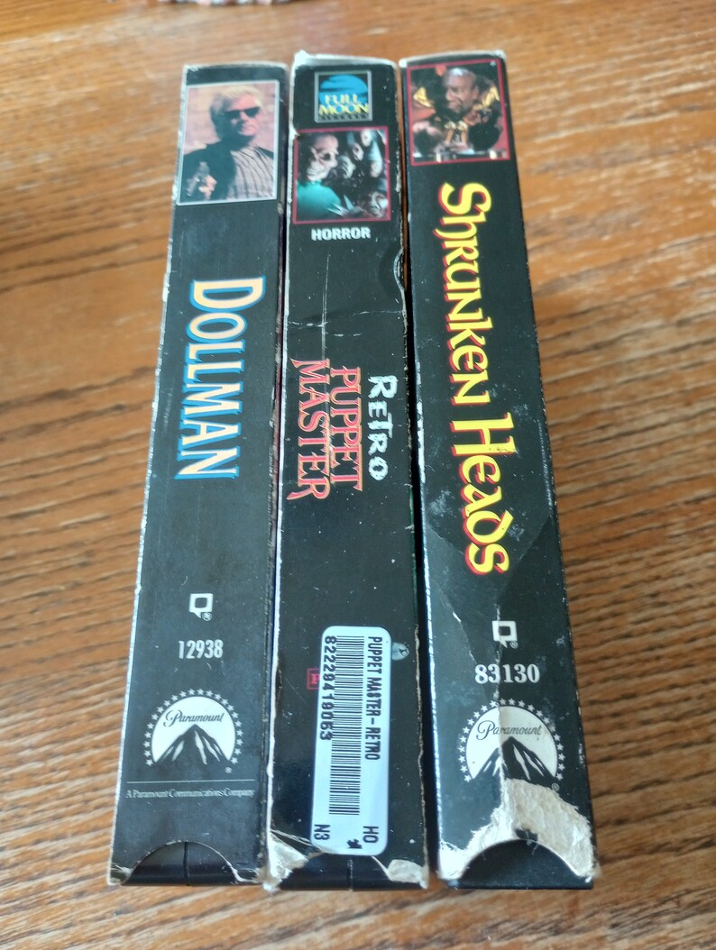 Puppet Master/ Full Moon VHS Lot 4 Tapes retro Puppet Master, Curse of ...