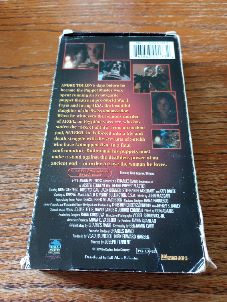 Puppet Master/ Full Moon VHS Lot 4 Tapes retro Puppet Master, Curse of ...