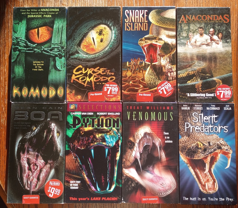 Killer Snake & Komodo VHS Lot - 8 Tapes - Etsy