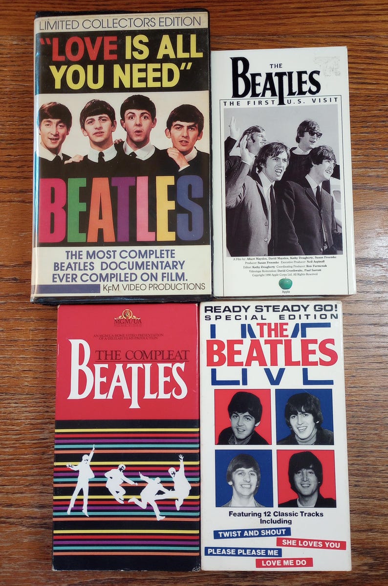 Beatles VHS Lot - 4 Tapes - Etsy