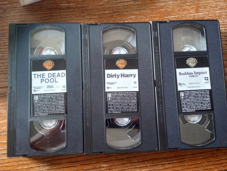 Dirty Harry VHS Triple Pack - Etsy
